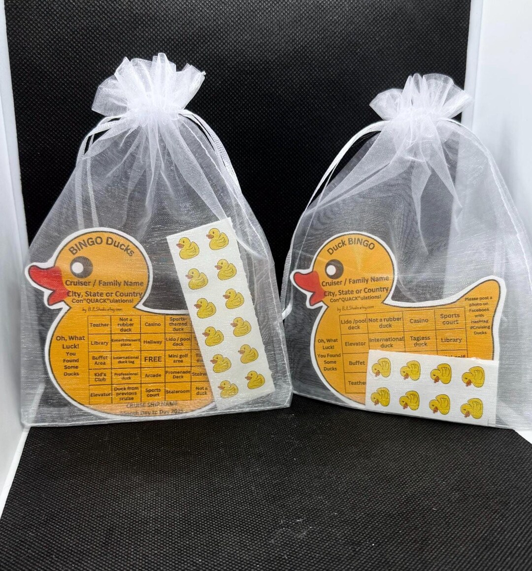 Cruising Ducks Bingo Duck Game for Cruise Ship Keep or Hide Game ...