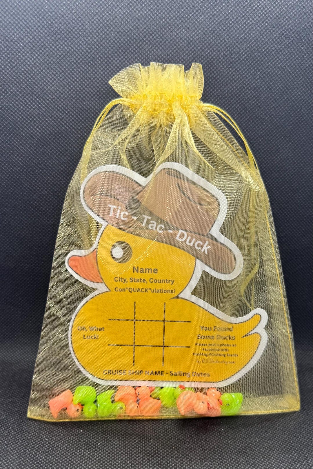 Personalized Tic Tac Toe Country Duck / Cowboy Hat Game -keep or Hide ...