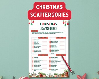 Christmas Scattergories Printable Game | Winter Party Activity for ...