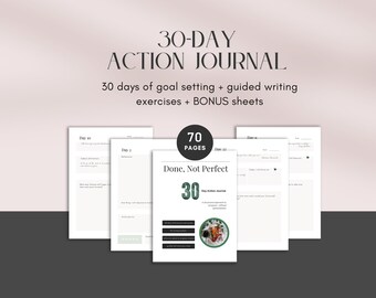 Printable & Digital 30-day Journal: Consistency, Motivation, Goal ...