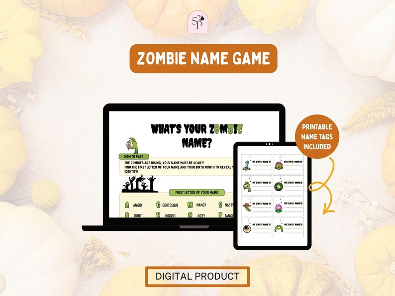 What’s Your Zombie Name Printable | Halloween Party Activity for Adults ...