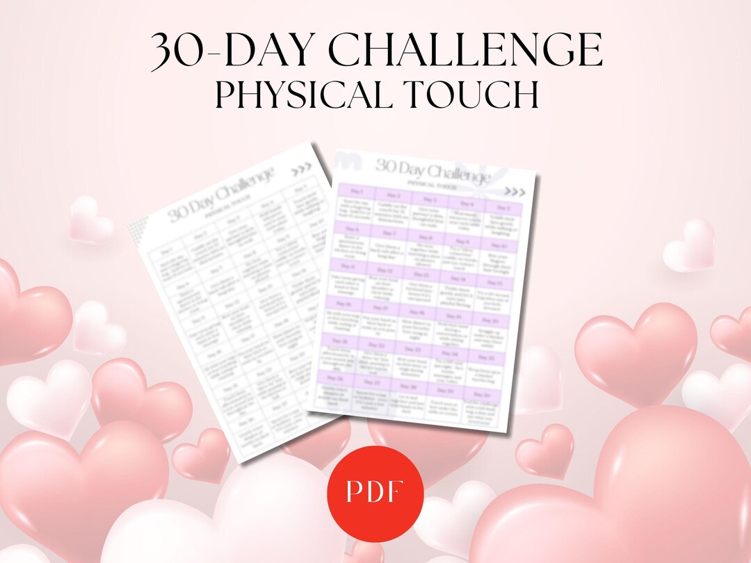 30-day Challenge for Couples - Physical Touch | Romantic Printable ...