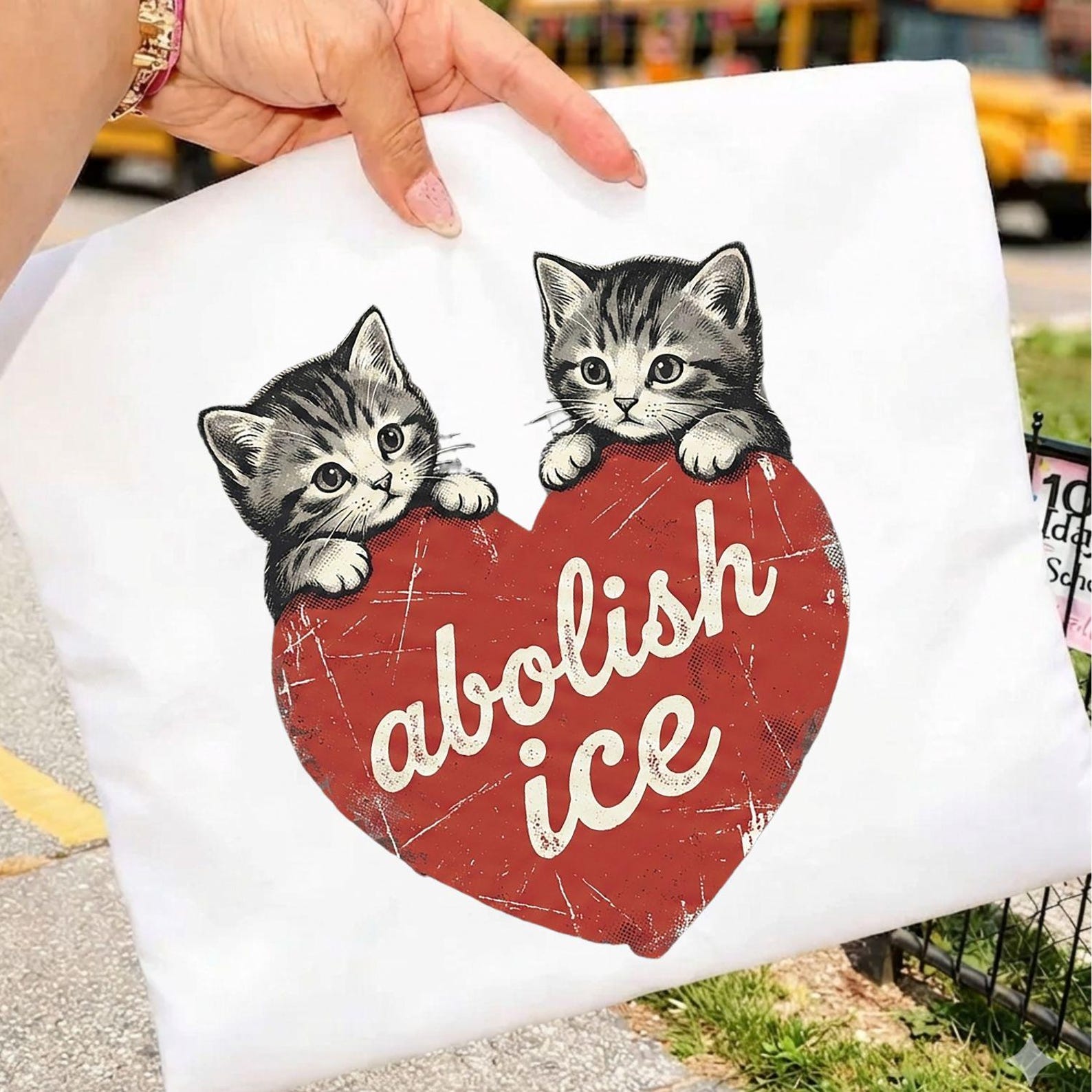 Abolish ICE PNG Cute Activist Cat Valentine Design Anti ICE Protest ...