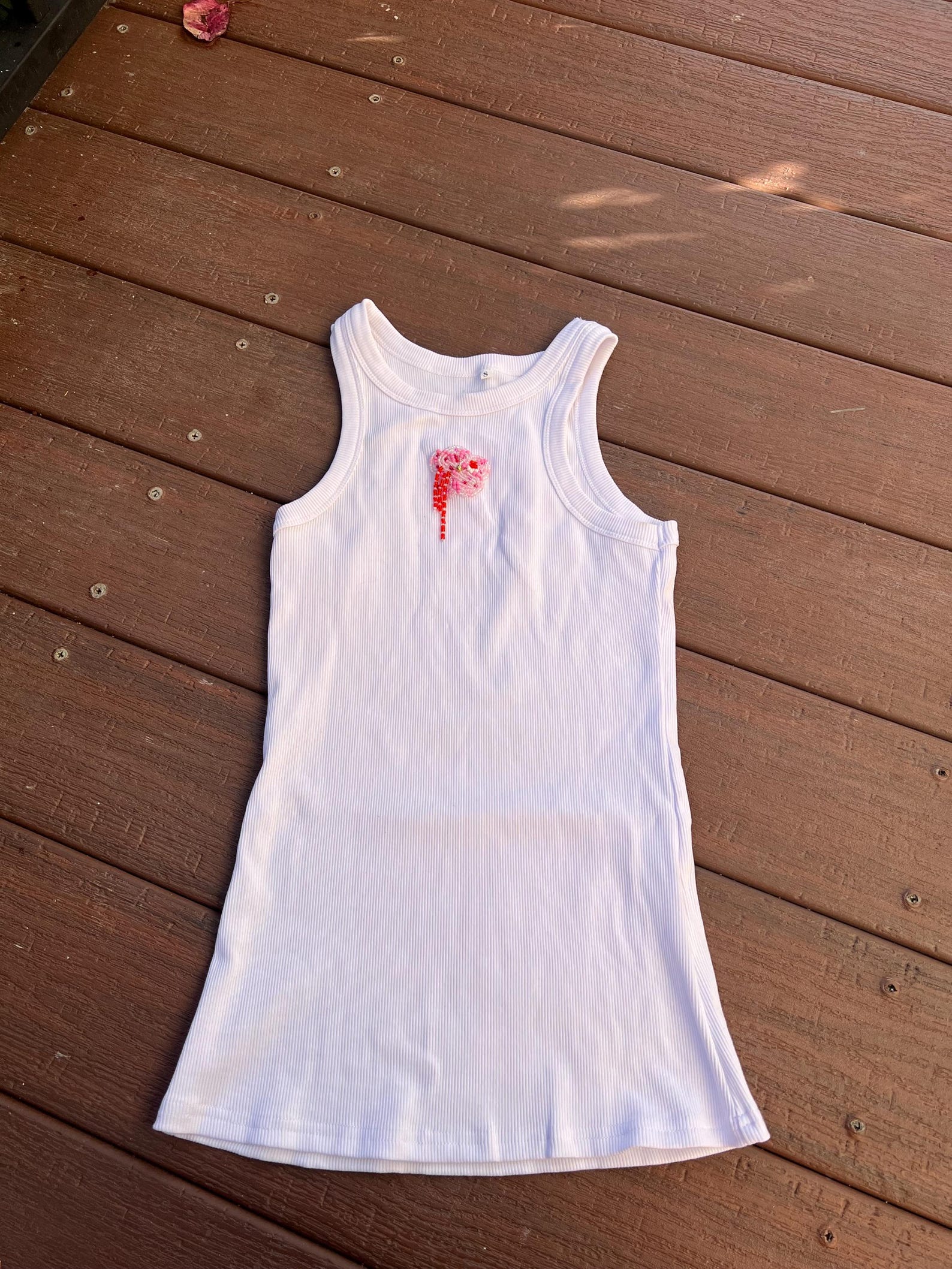 Beaded Embroidered Orchid Flower Tank Top Shirt - Etsy