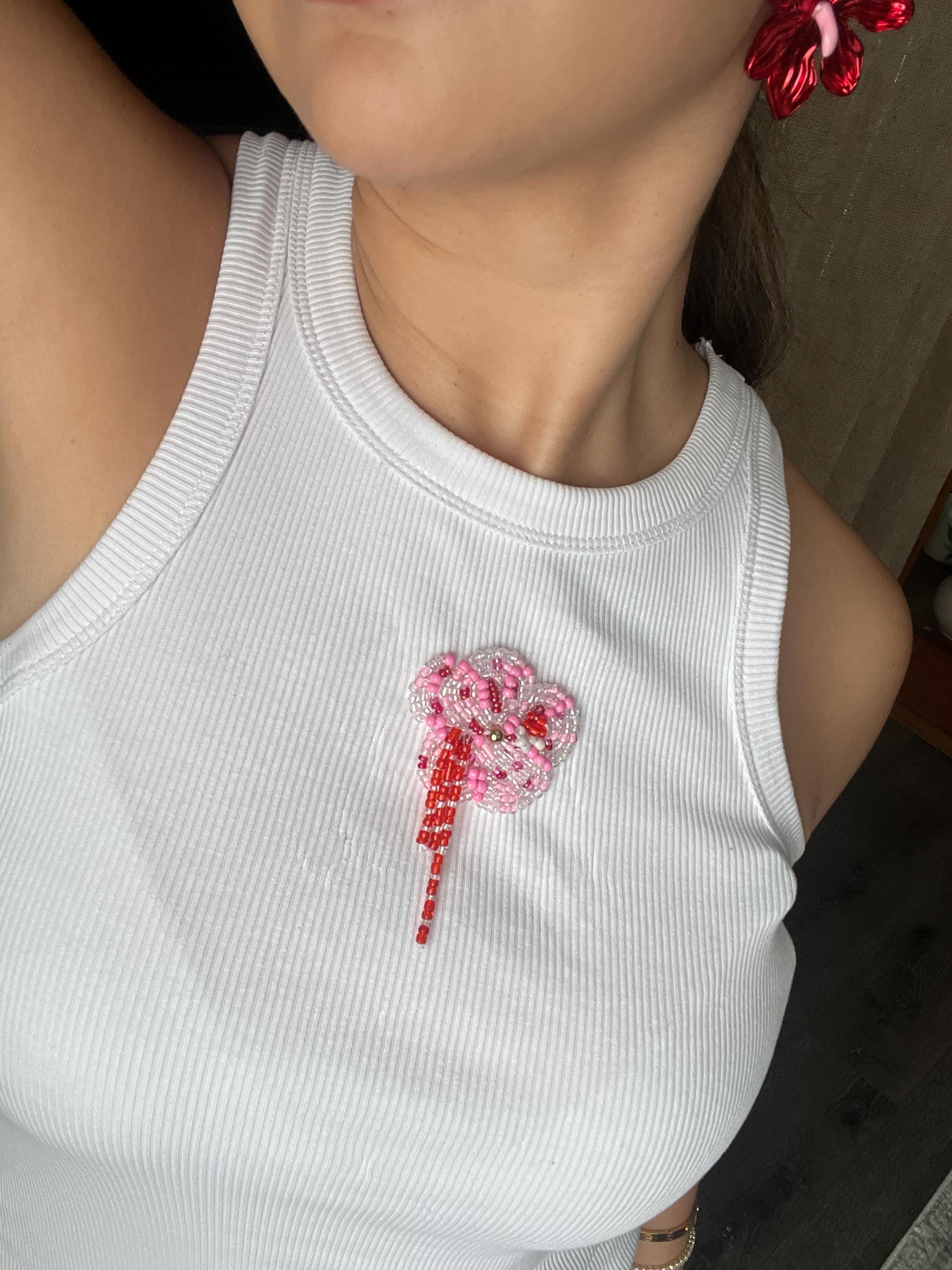 Beaded Embroidered Orchid Flower Tank Top Shirt - Etsy