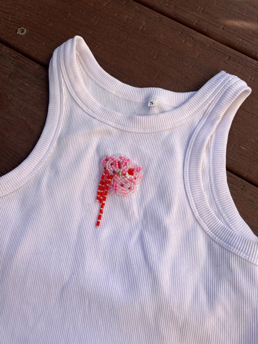 Beaded Embroidered Orchid Flower Tank Top Shirt - Etsy