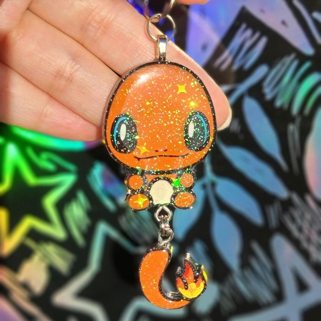 Cute Pokemon Resin Charmander Starter Keychain Orange and Black Lobster ...