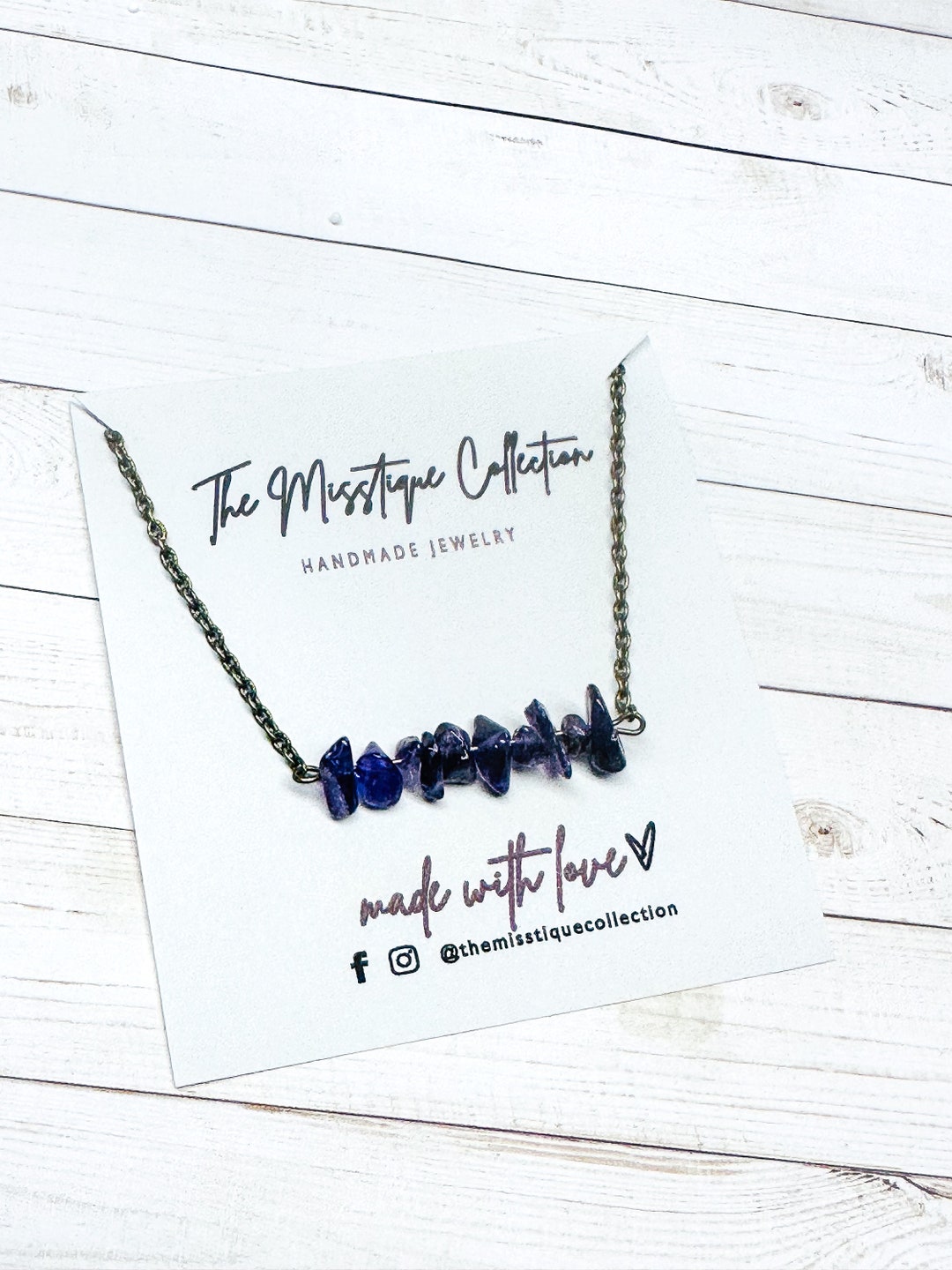 Amethyst Chip Necklace, Gemstone Chip Necklace, Chakra Gemstones ...