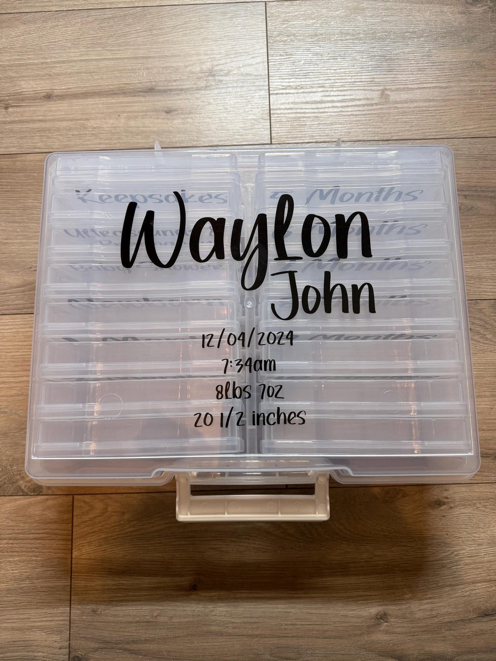 Baby’s Milestone Photo Keeper Box - Etsy
