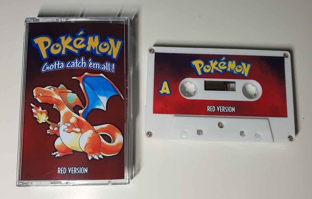 Pokemon Red Blue Yellow Cassette, Video Game Soundtrack Nintendo Gift ...
