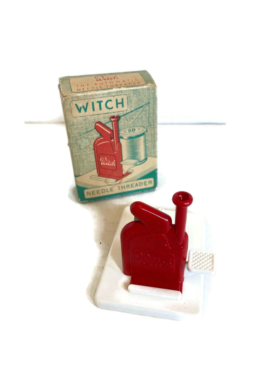 Witch Needle Threader 1940s WIC Trademark in Original Box - Etsy
