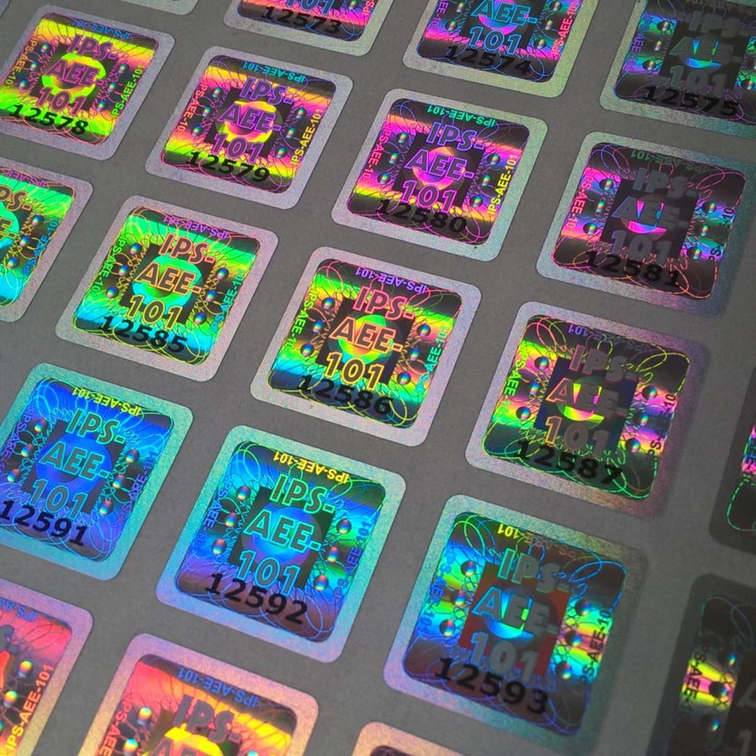 Custom Laser Lights Security Hologram Label 10x10 Mm (rectangle) - Etsy