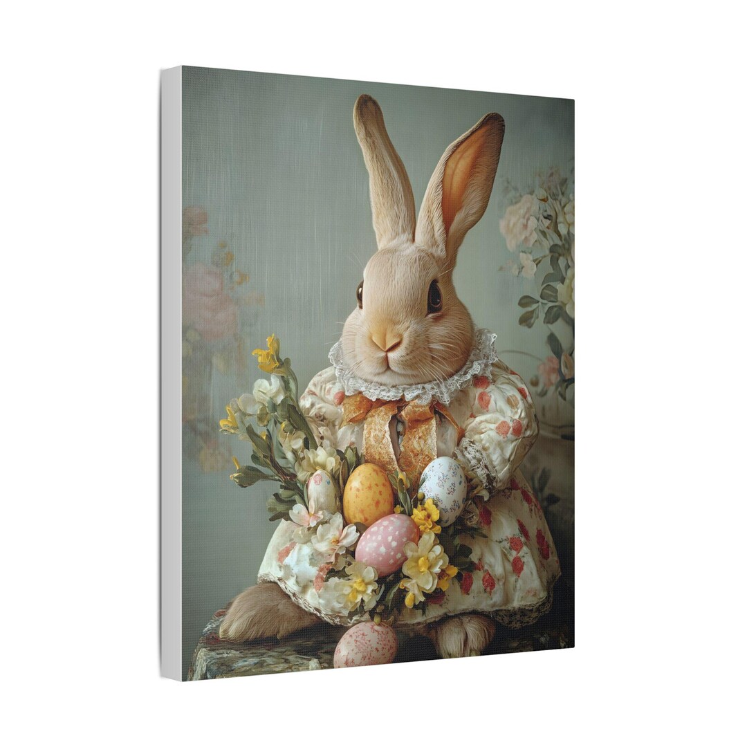 Easter Bunny Art Print, Easter Decor - Etsy