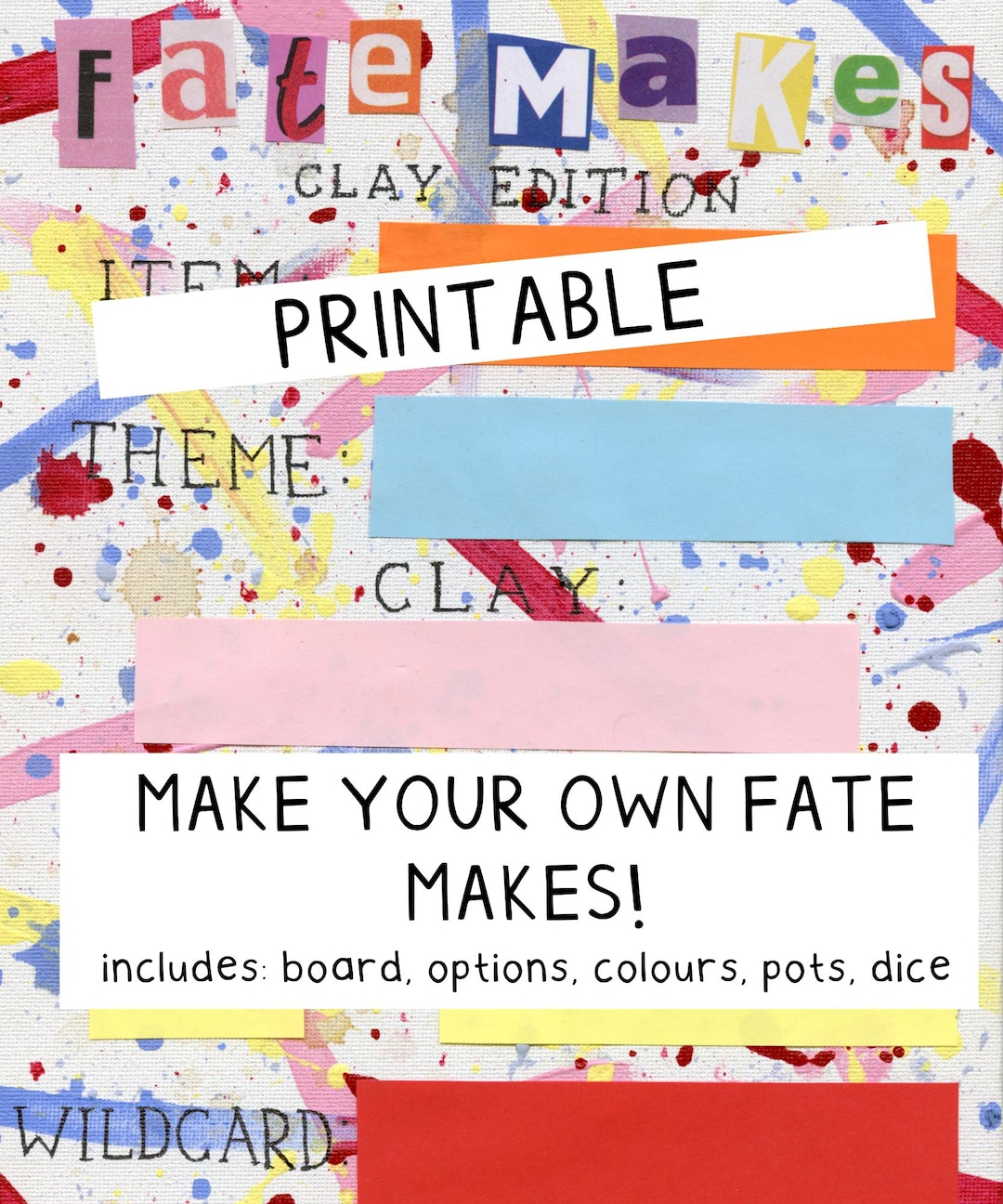 Make Your Own Fate Makes: Clay Edition (PRINTABLE PDF DOWNLOAD) - Etsy