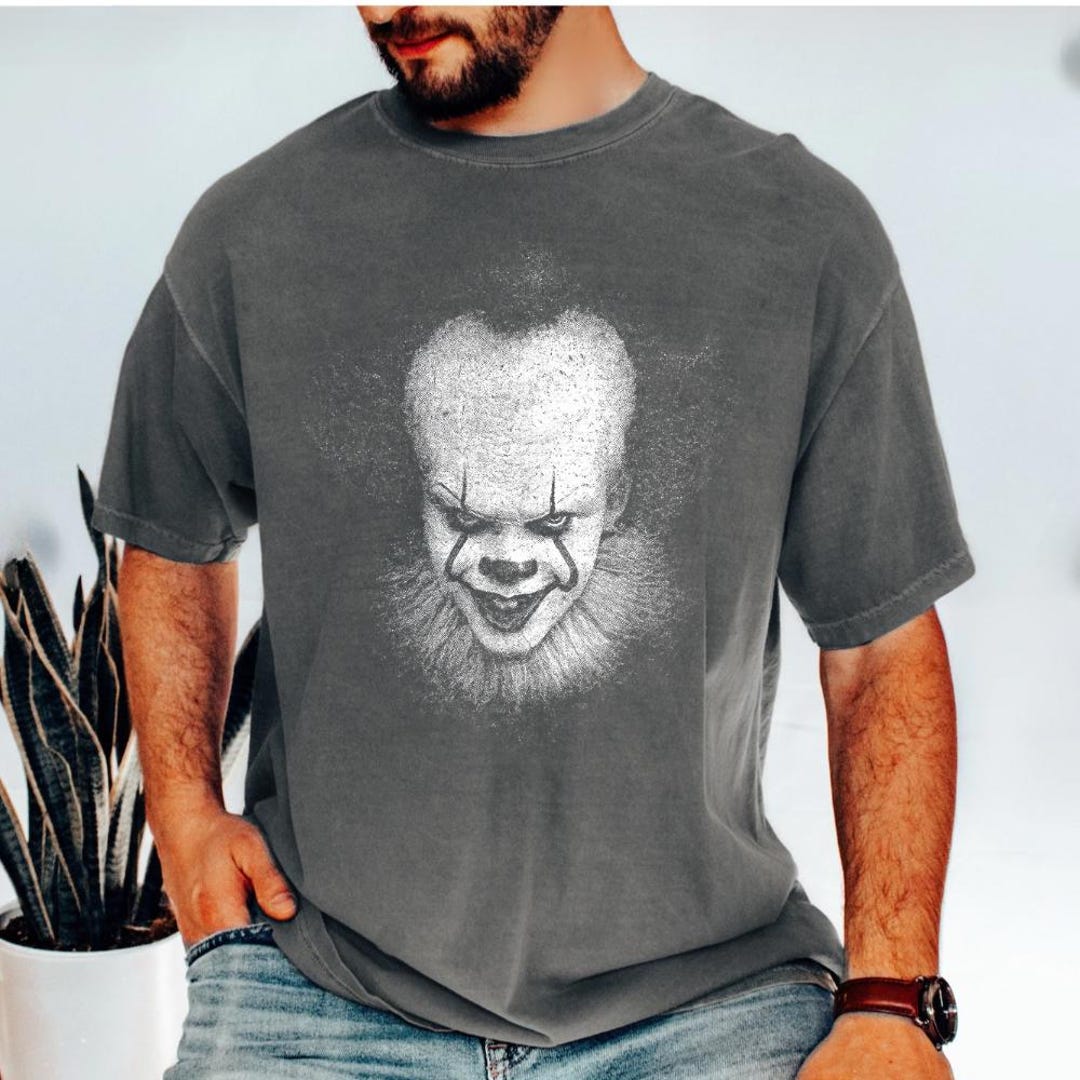 Pennywise Black White Horror Movie Shirt: Comfort Colors Bella Canvas ...