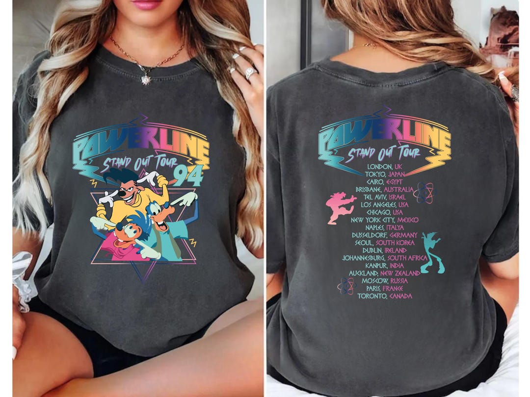 Vintage 90s Powerline Movie Shirt, Comfort Colors Max Goofy Roxanne ...