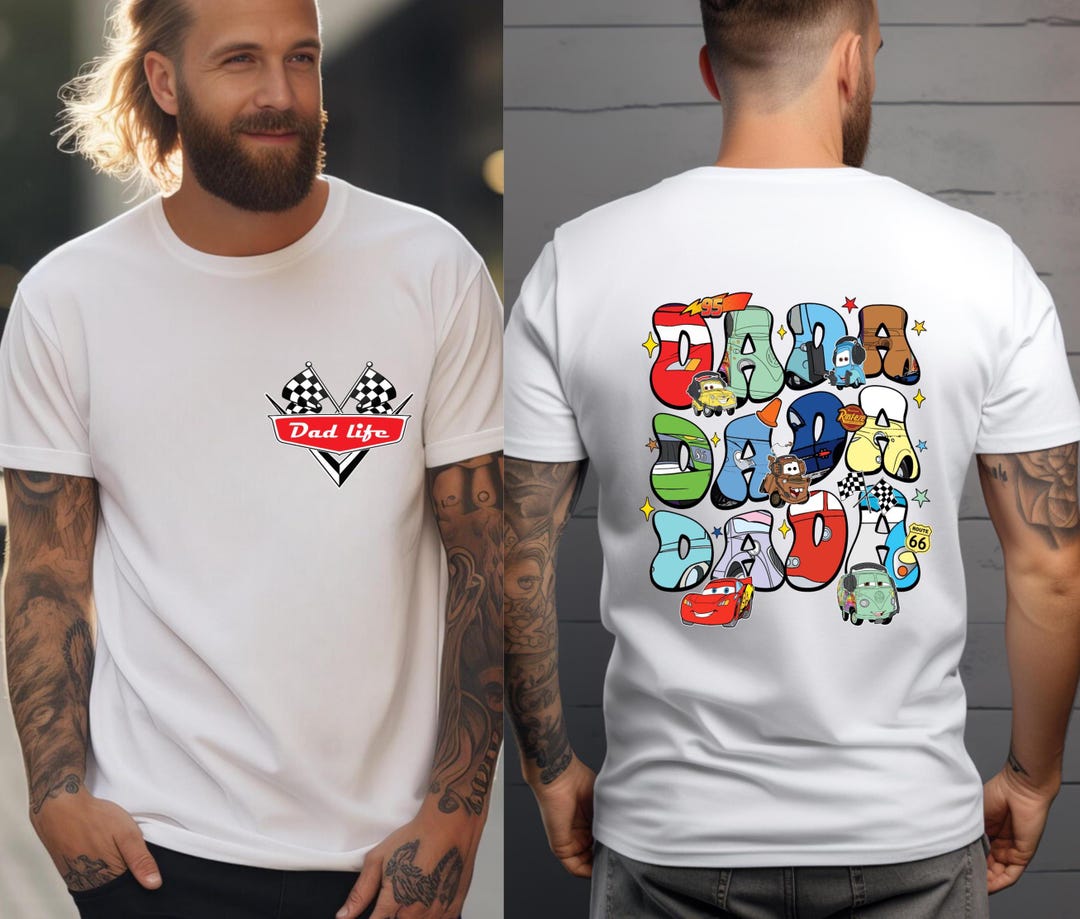 Pixar Cars Dada Tee, Comfort Colors Cars Dad Life Shirt, Disneyland Dad ...