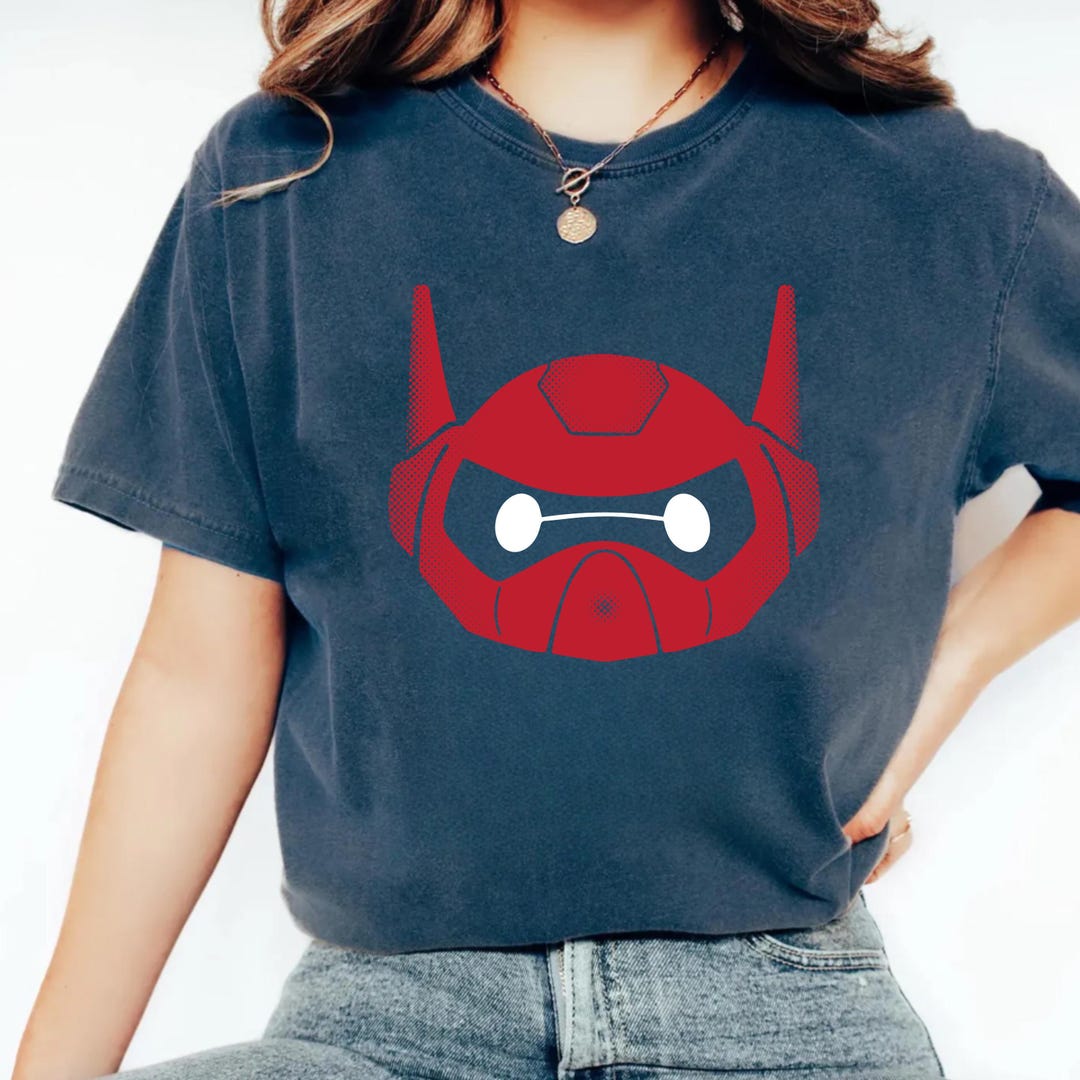 Baymax Big Hero Helmet Tee, Baymax Helmet Shirt, Comfort Colors Baymax ...