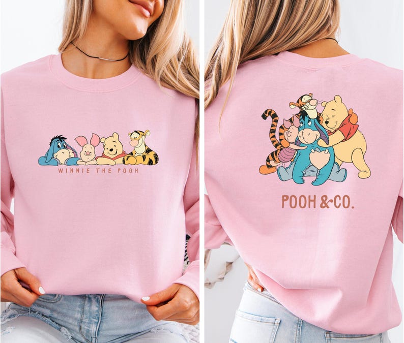 Suéter retro de Winnie Pooh y sus amigos, sudadera con capucha de ...