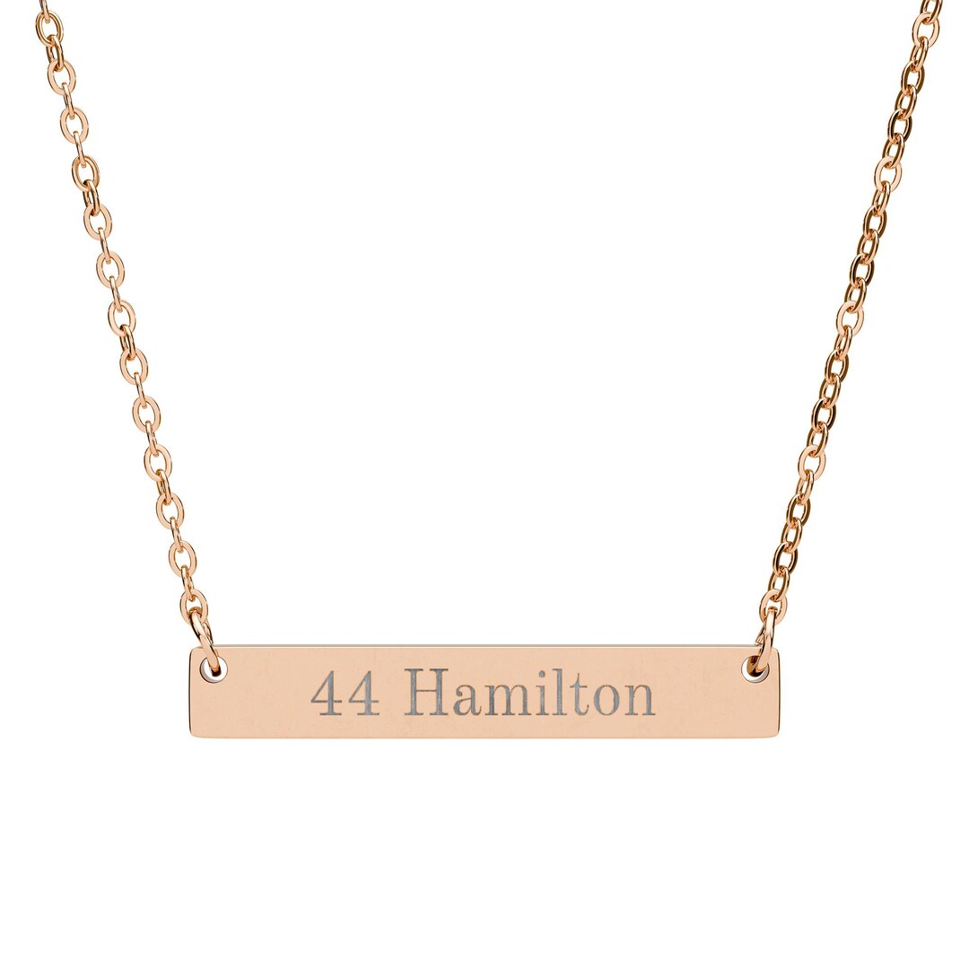 F1 - Lewis Hamilton - Ferrari - Horizontal Bar Necklace (engraving) - Etsy