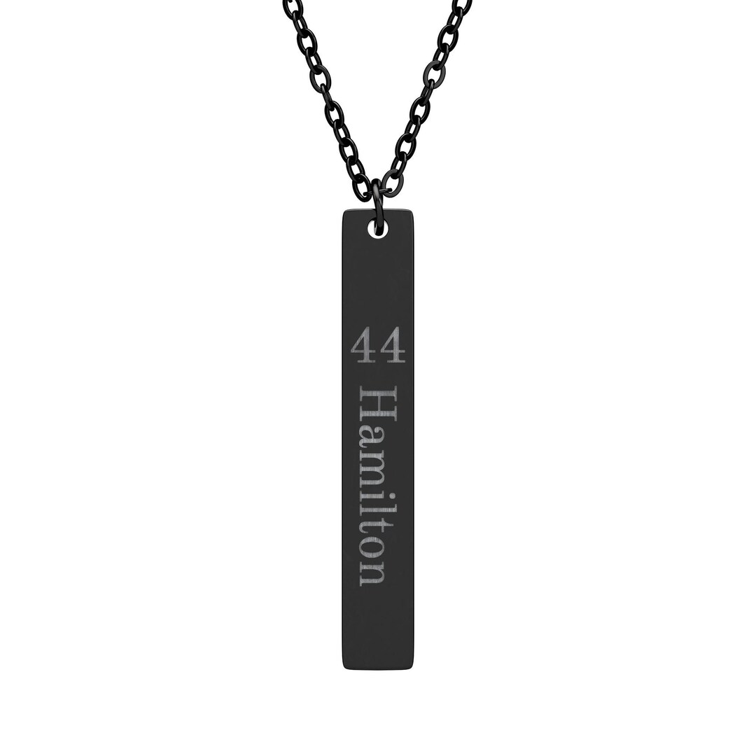 F1 - Lewis Hamilton - Ferrari - Vertical Bar Necklace (engraving) - Etsy