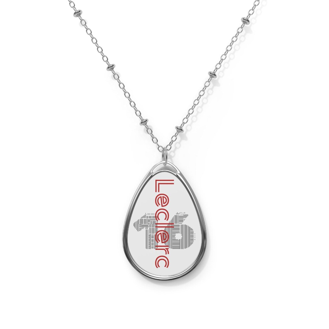 F1 Charles Leclerc - Ferrari - Oval Necklace - Etsy