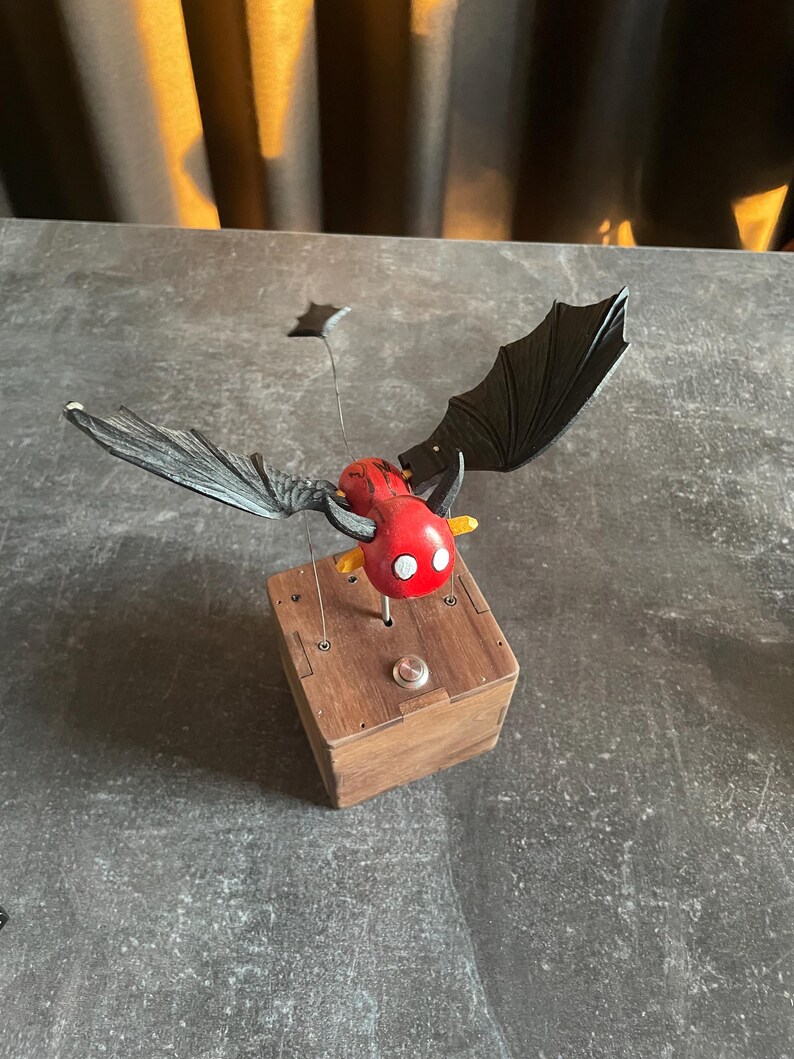 Flying Demon Automaton | Handcrafted Wooden Kinetic Sculpture ...