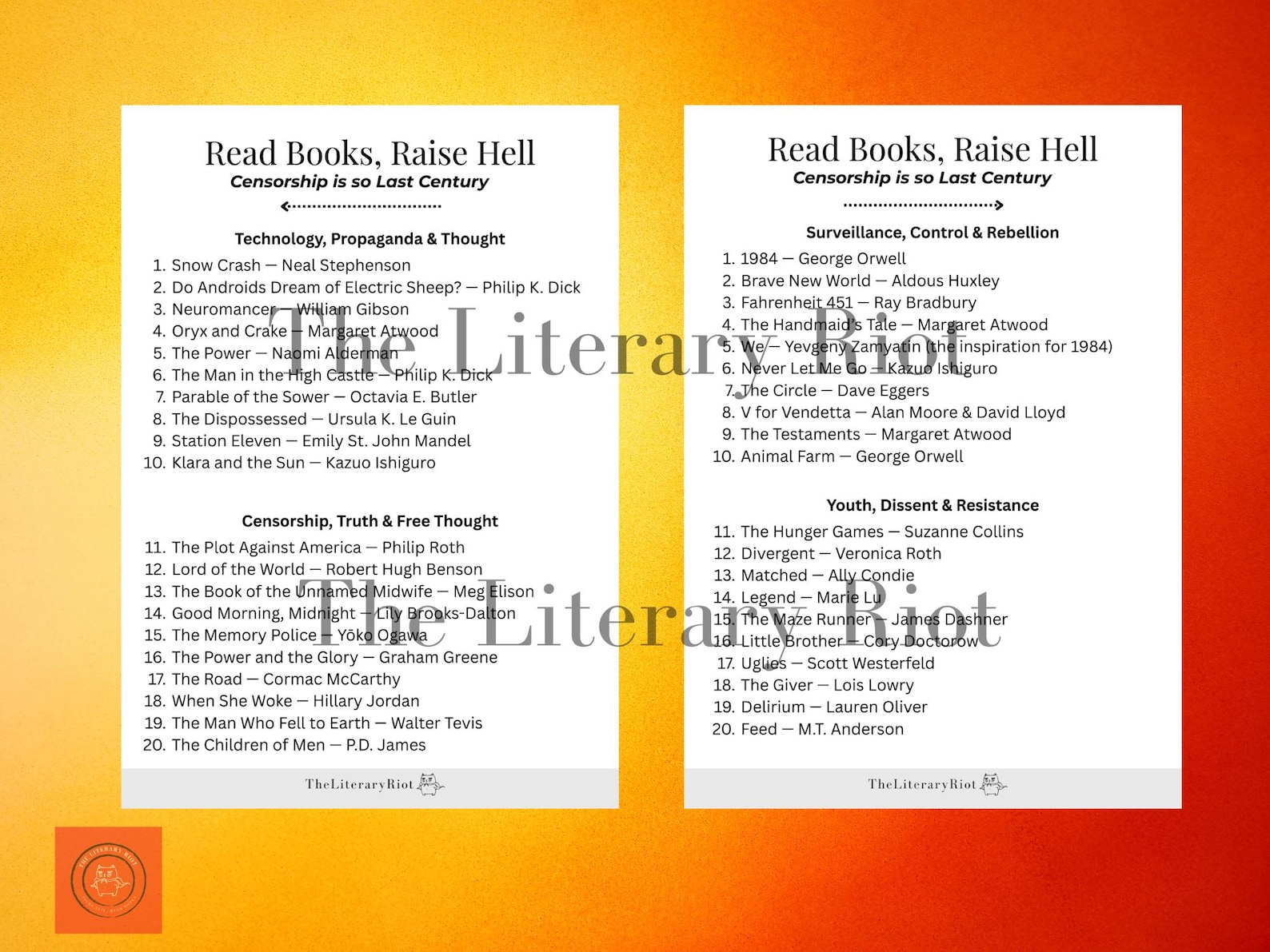 Banned Books Week Printable: Challenging Reads List (PDF) - Etsy