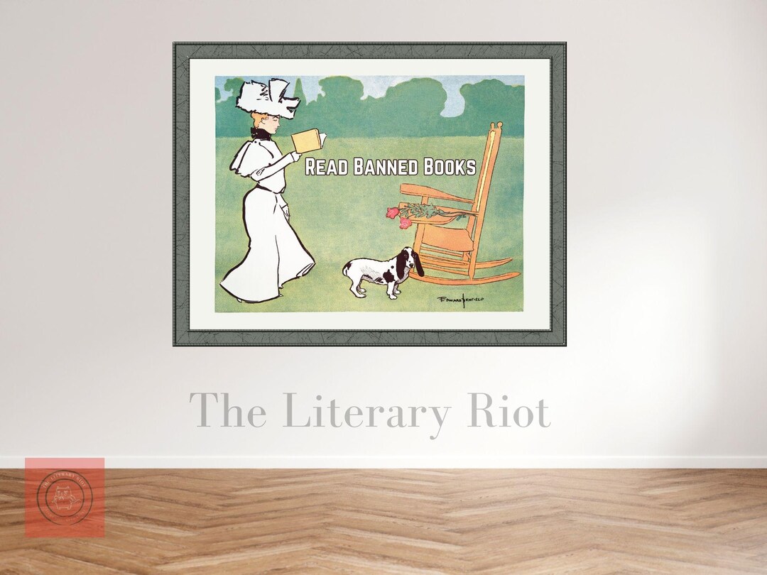 Read Banned Books Poster | Digital Download | Vintage Book Art ...