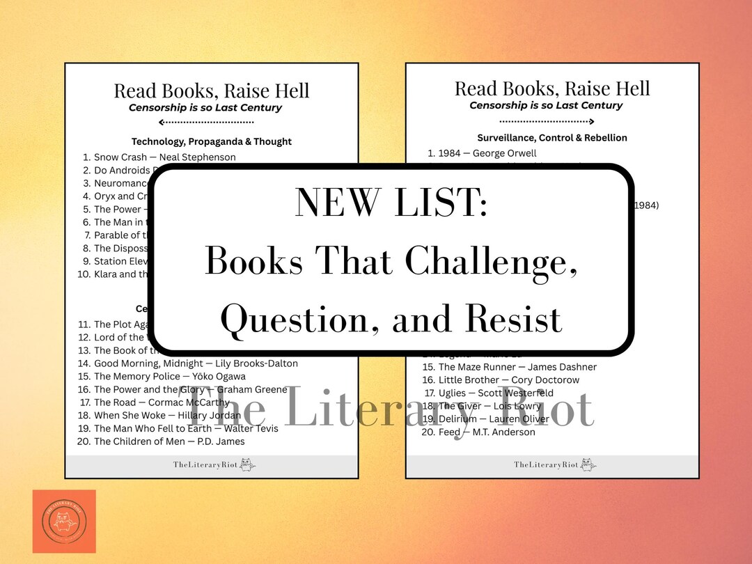 Banned Books Week Printable: Challenging Reads List (PDF) - Etsy