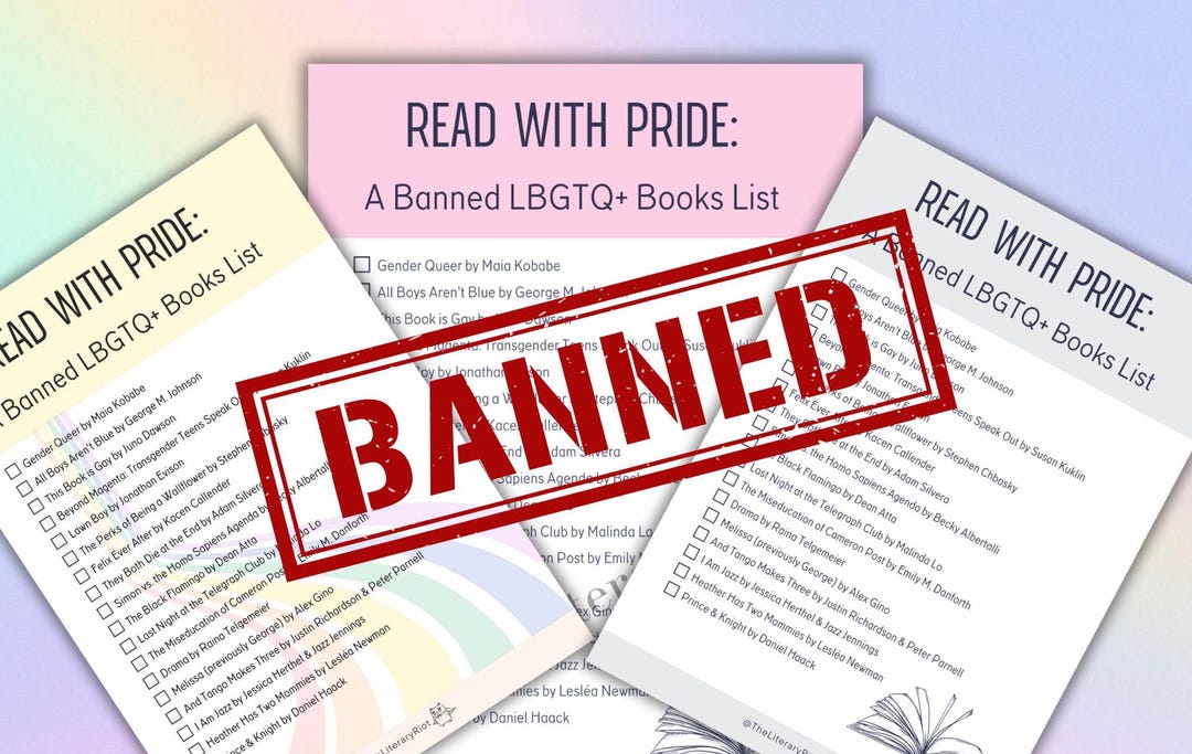 LGBTQ+ Banned Books Checklist Bundle: Pride Reading List (digital ...