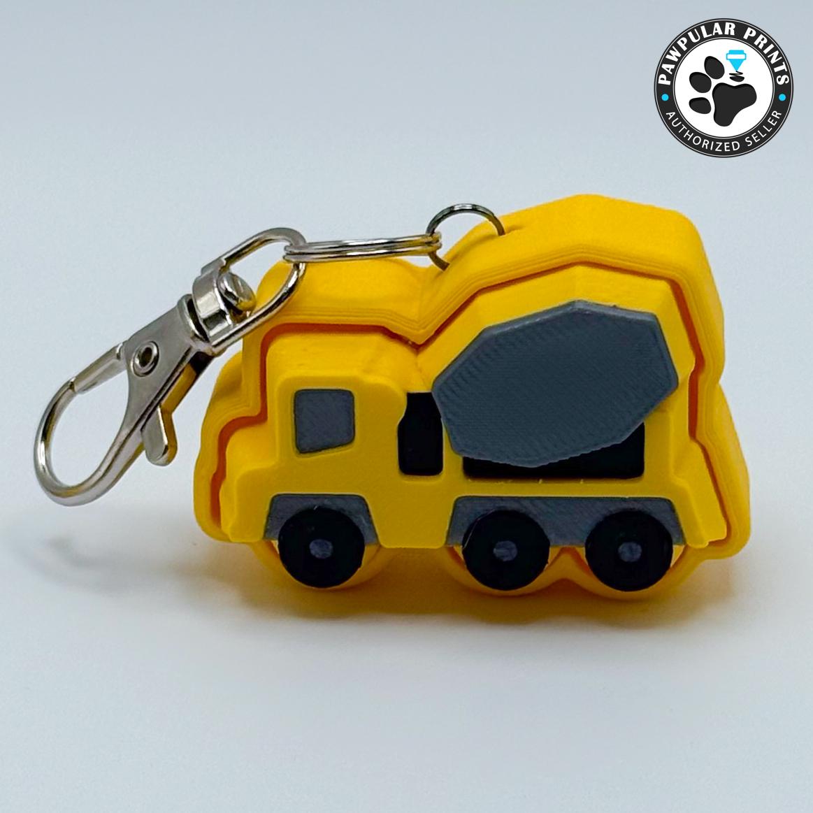 3D Printed Construction Vehicle Clicky Keychain - Assorted Options ...