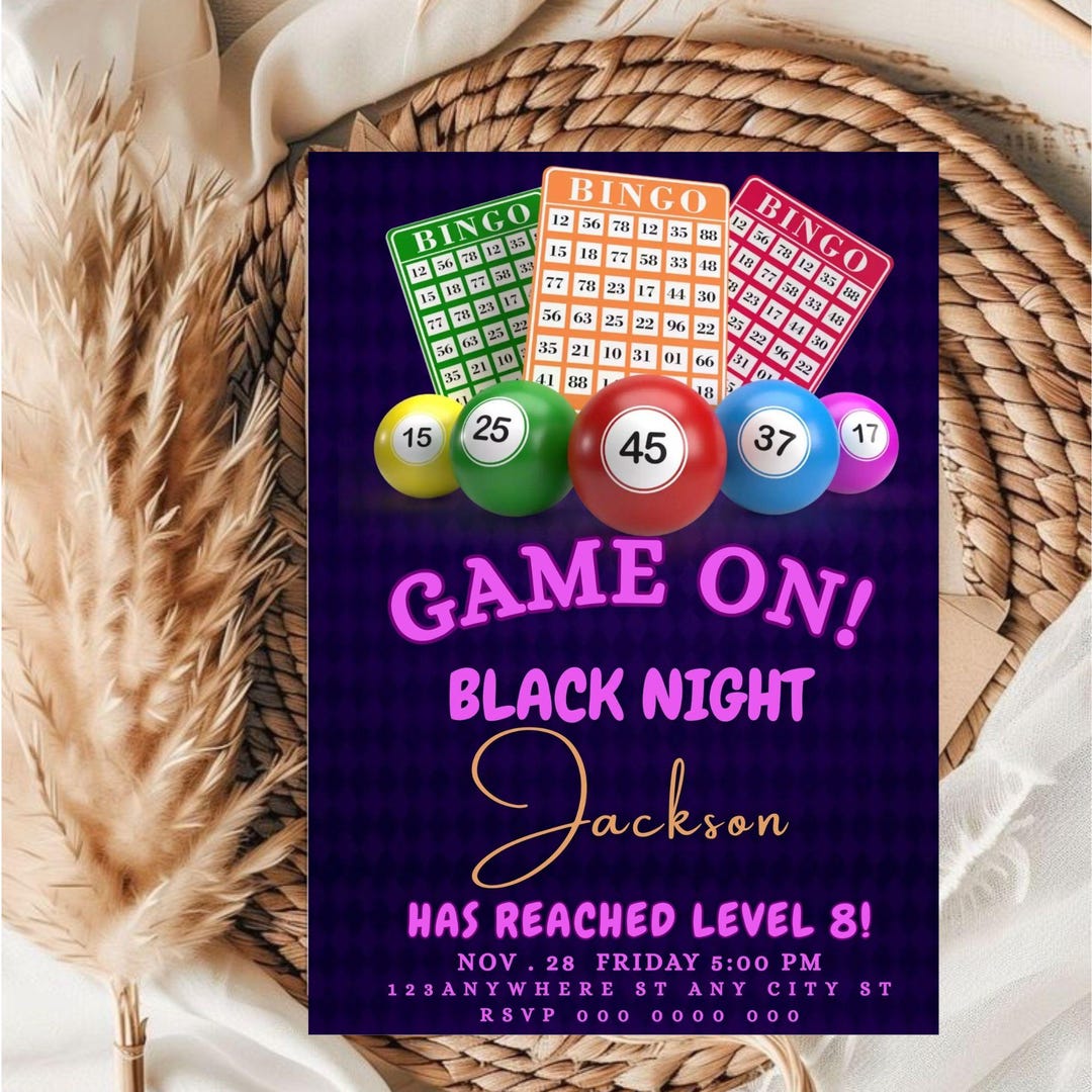 Editable Game Night Party Invitation Template / Game on Invitation ...