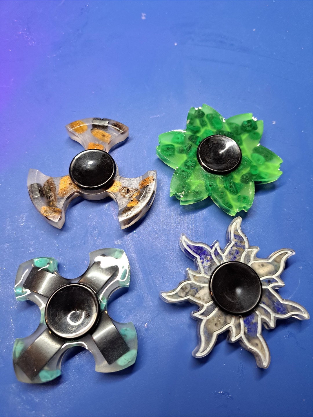 Glow-in-the-dark Fidget Spinners Containing Real Gemstones - Etsy