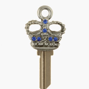 Queens Crown House Key With Swarovski Crystals - Etsy