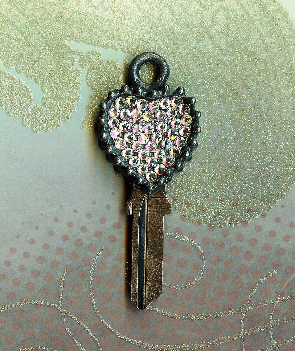 25% off SPECIAL Purest Heart. House Key Blank With Swarovski Crystals ...