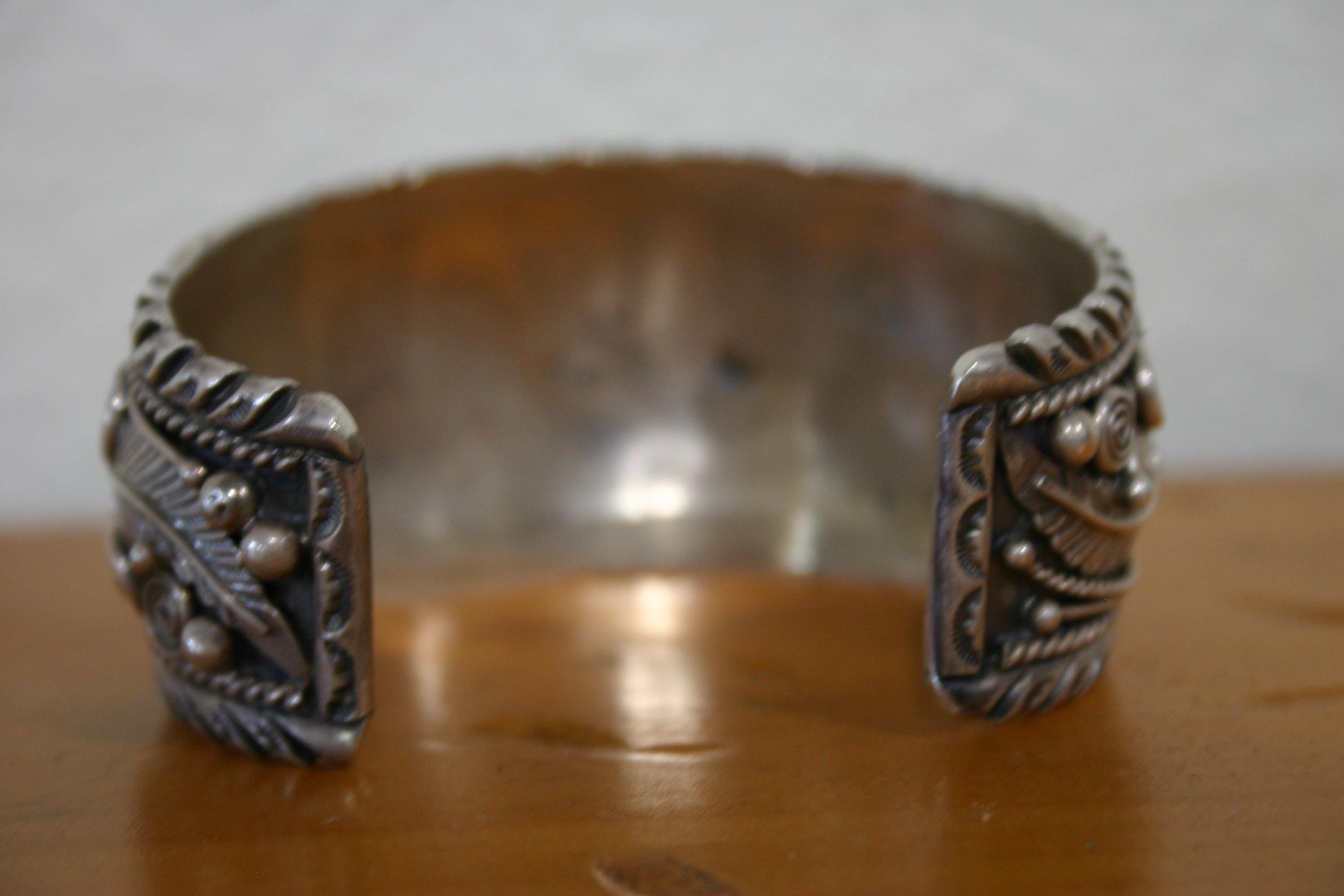 Gorgeous Large Navajo Cuff W/5 Turquoise Stones - Etsy