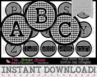 Pink & Houndstooth Alphabet Set INSTANT DOWNLOAD 1 | Etsy