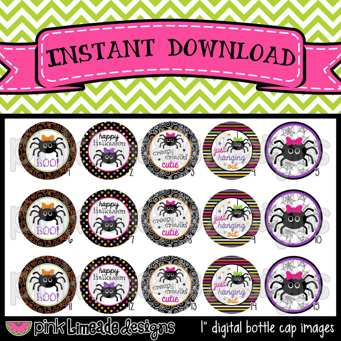 Girly Spider Cute Sayings for Halloween INSTANT DOWNLOAD - Etsy