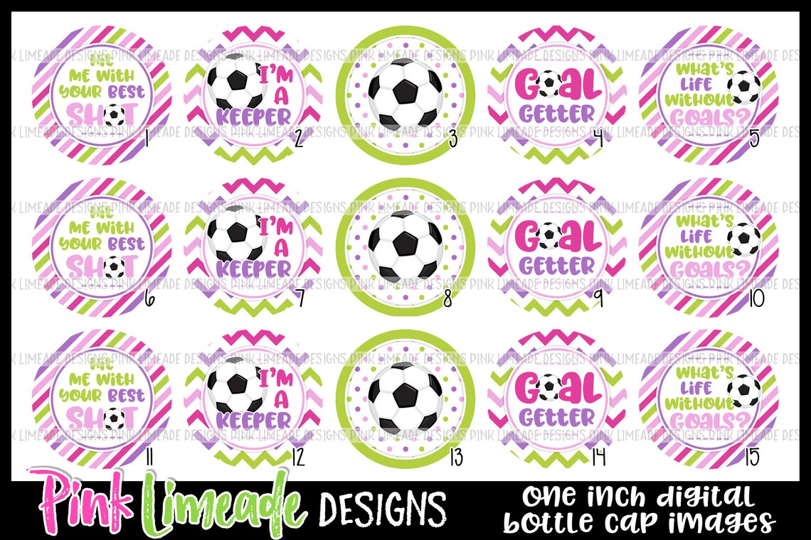 Goal Getter Pink Soccer Sayings Purple Green Pink Girls | Etsy