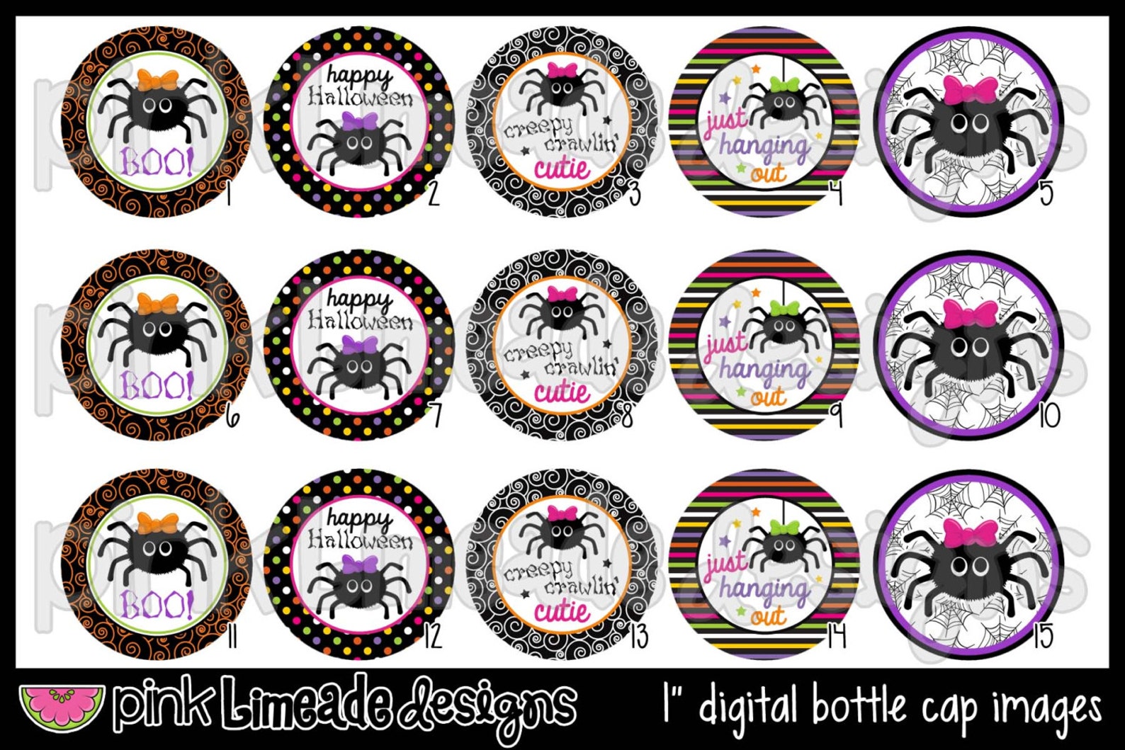 Girly Spider Cute Sayings for Halloween INSTANT DOWNLOAD - Etsy