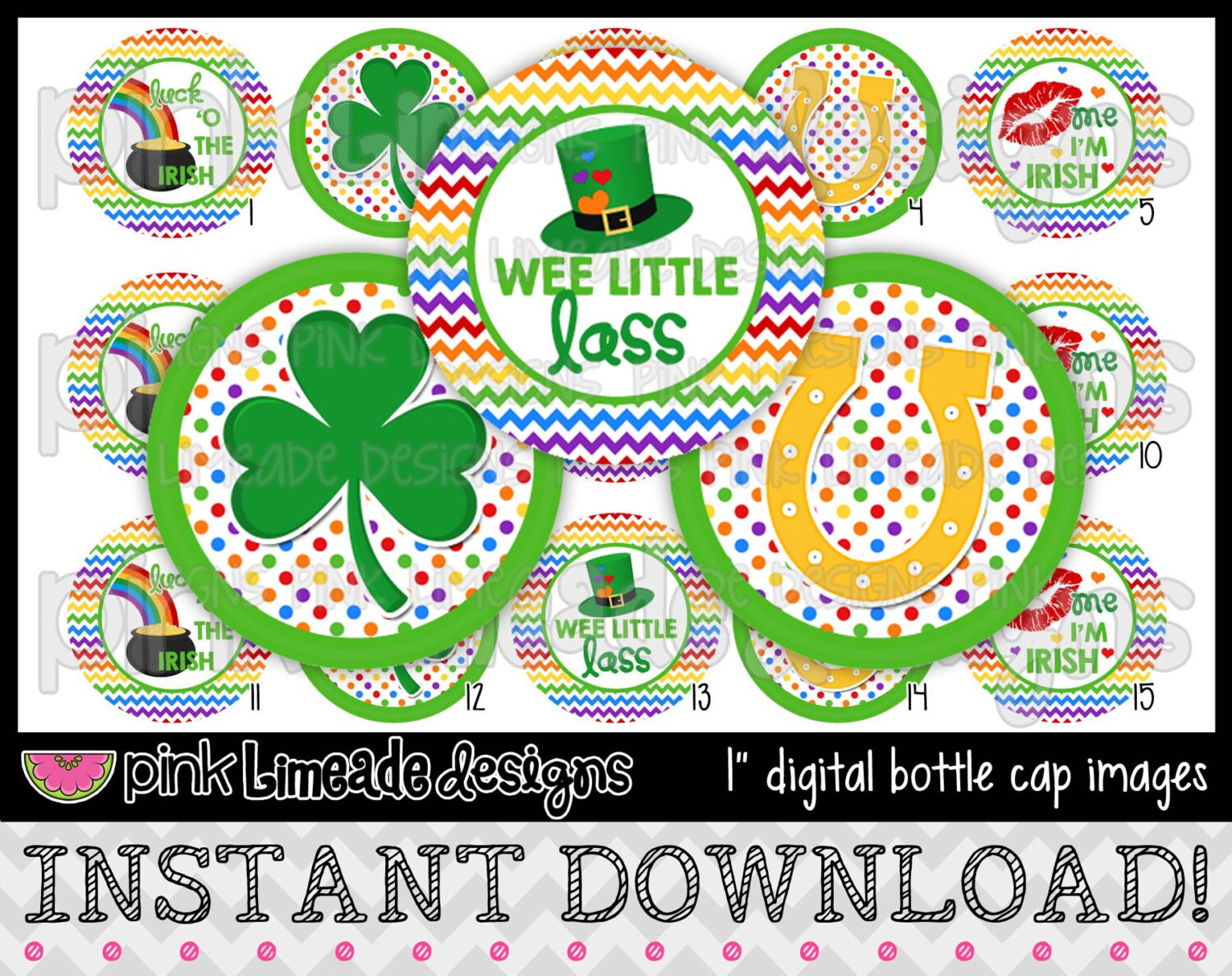 Wee Little Lass - INSTANT DOWNLOAD 1" Bottle Cap Images 4x6 - 605 - Etsy