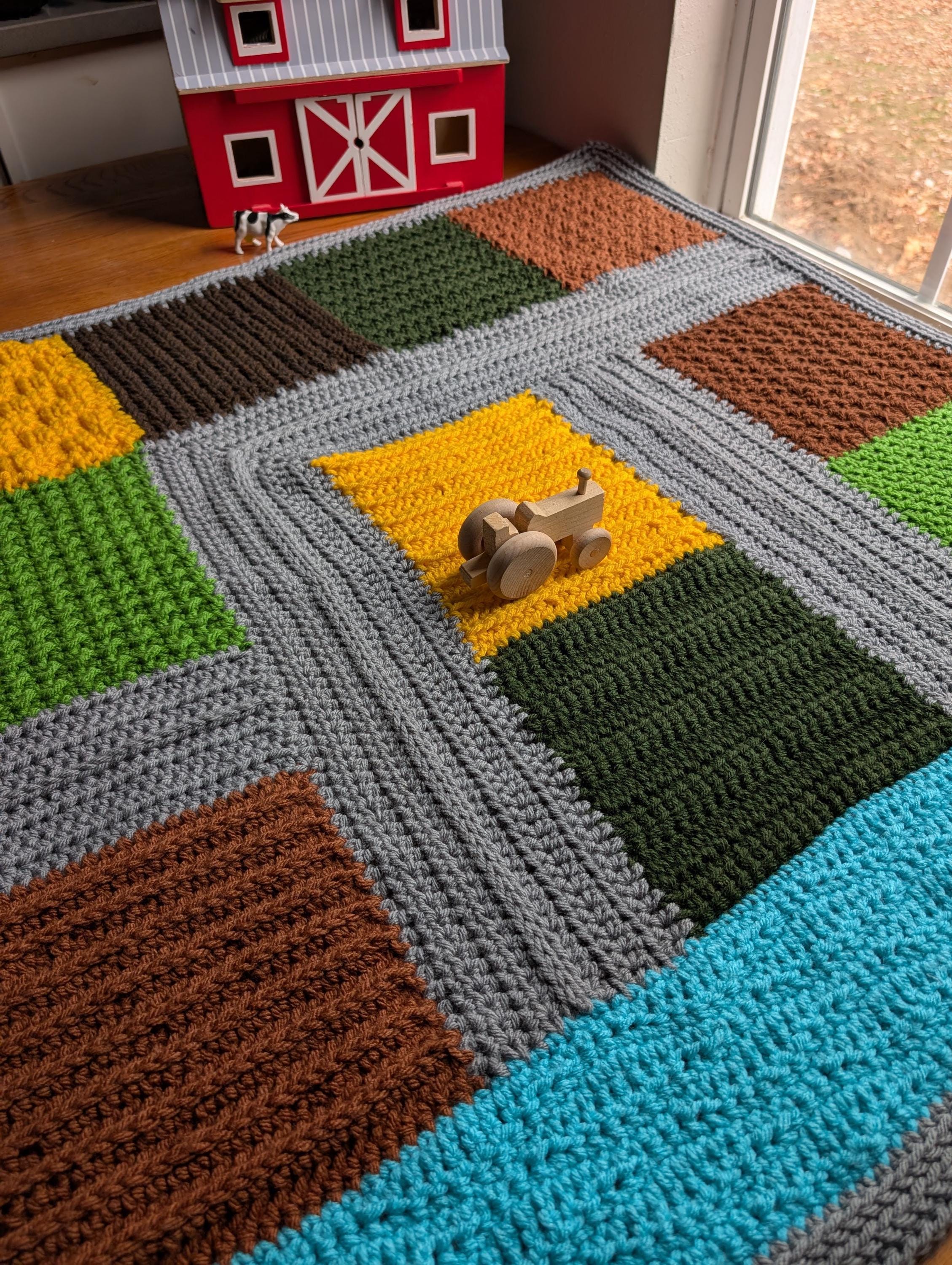 Yarn Farm Playmat Crochet Pattern | PDF Instant Download | Crochet ...