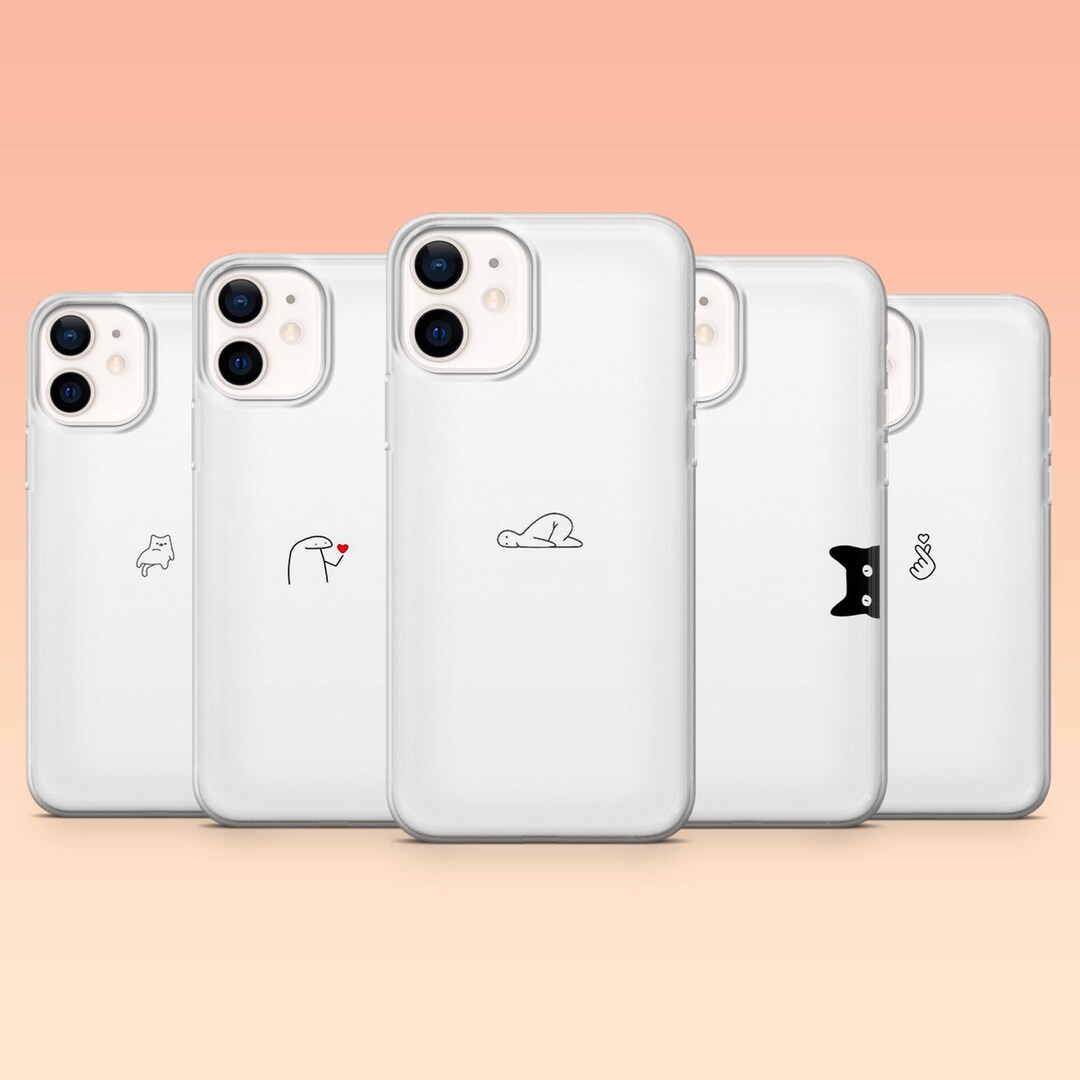 Minimalistic Icon Phone Case Cute Modern Cover for iPhone 16, 15, 14 ...