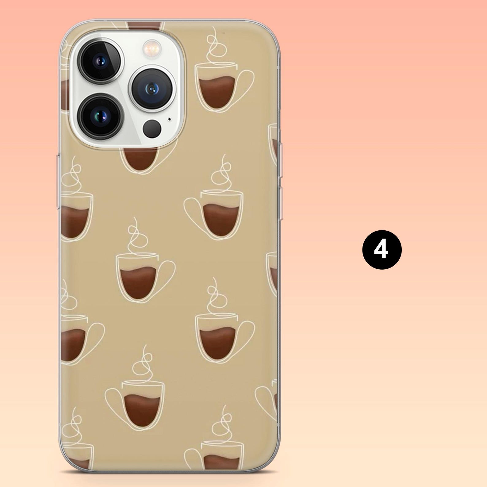 Coffee Phone Case Iced Coffee Cover for iPhone 16 Pro, 16e, 15, 14, 13 ...