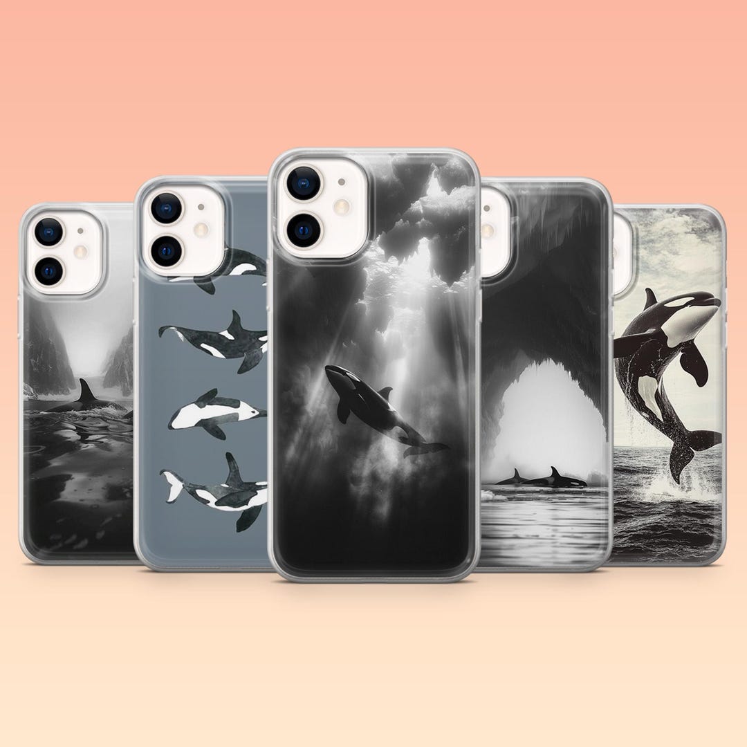 Orca Whale Phone Case Ocean Sea Cover for iPhone 16 Pro, 16e, 15, 14 ...