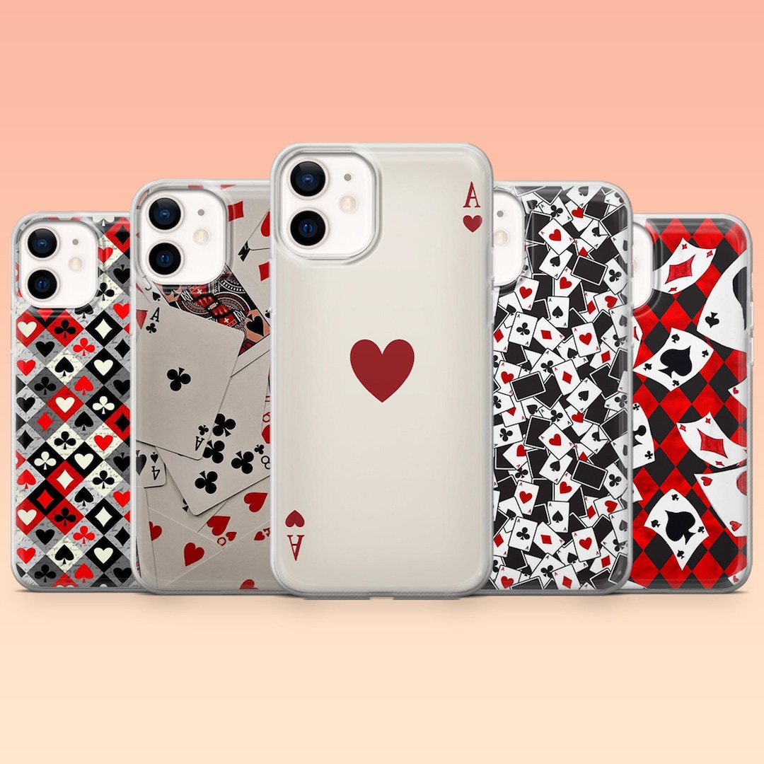 Playing Cards Phone Case Ace Deck Poker Cover iPhone 16 16e 15 14 13 12 ...