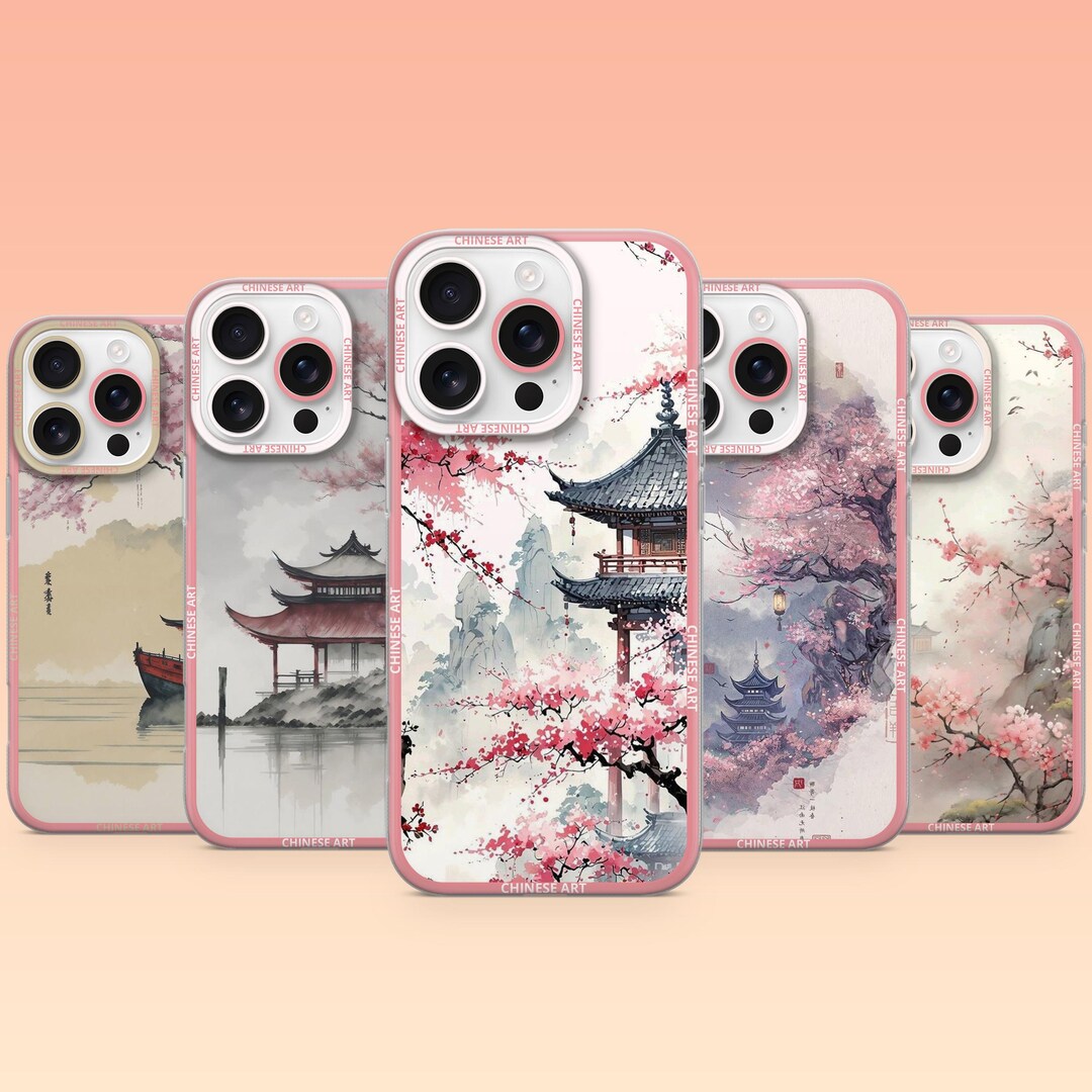 Chinese Art Phone Case Asian Paintings Vibe Cover for iPhone 16 Pro 16e ...