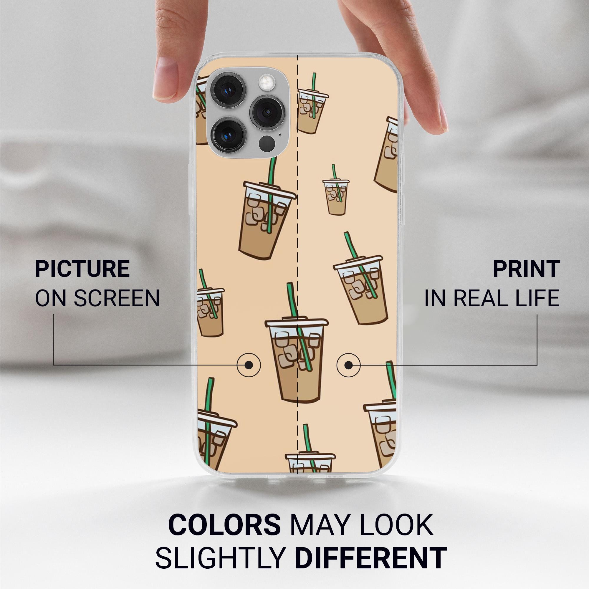 Coffee Phone Case Iced Coffee Cover for iPhone 16 Pro, 16e, 15, 14, 13 ...