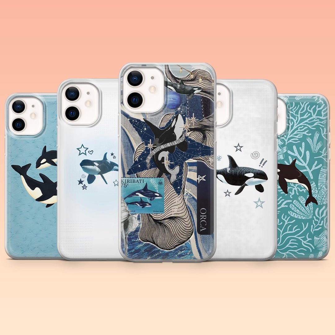 Orca Whale Phone Case Ocean Killer Whale Cover iPhone 16 16e 15 14 13 ...